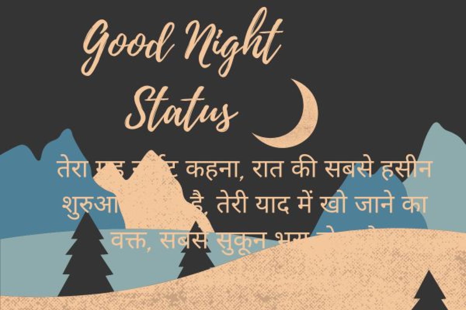 130+ Good Night Status in Hindi for Whatsapp, Facebook, Instagram with ...